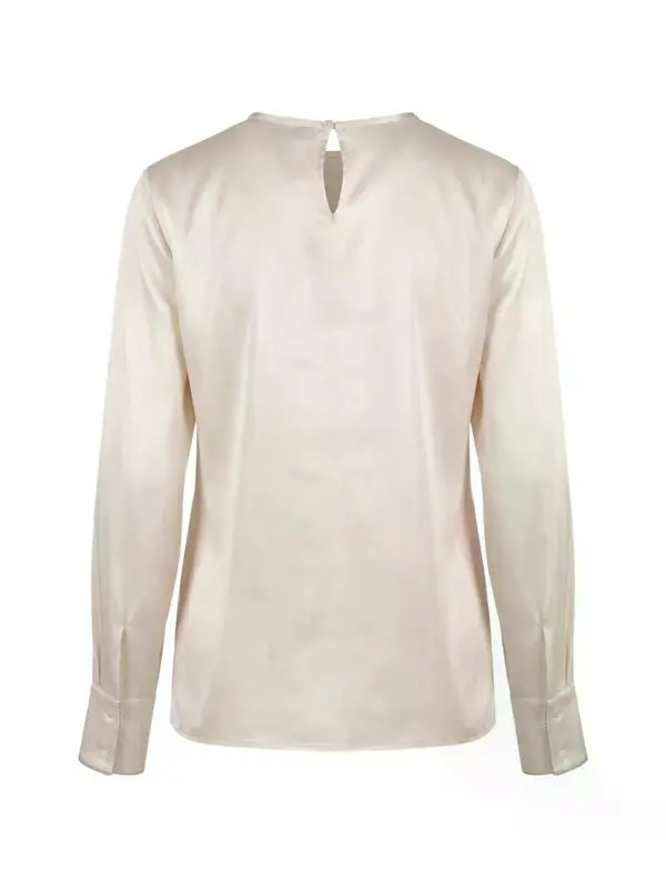 Peserico Satin-finish Long-sleeve Top - Neutrals