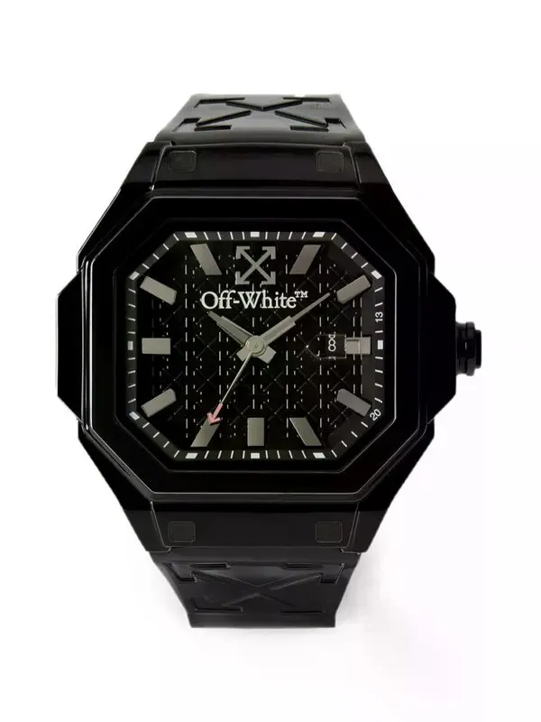 Off-White Alt Faceted 50.5mm Watch - Black