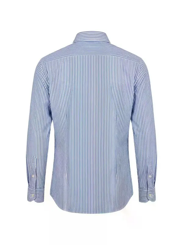 XACUS Striped Long-sleeve Shirt - Blue