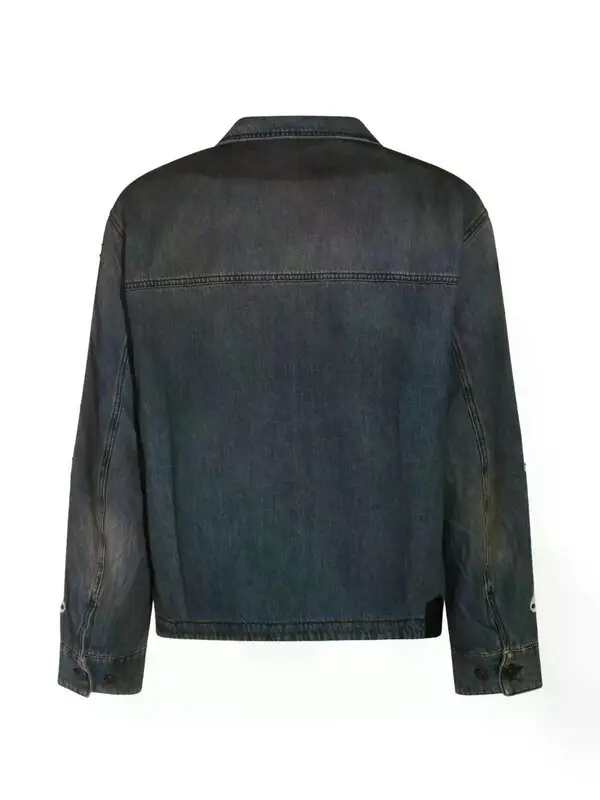 Amiri Skels Leather-patch Denim Jacket