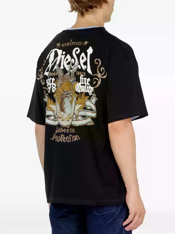 DIESEL® Logo-print T-shirt - Black