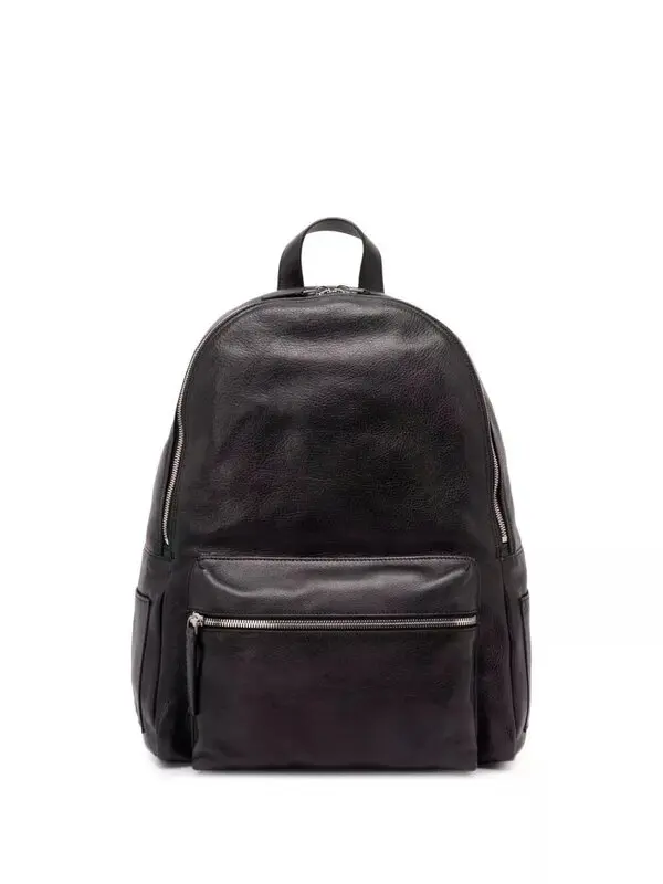 Orciani Lagoon Leather Backpack - Black