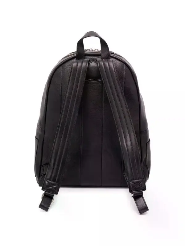 Orciani Lagoon Leather Backpack - Black