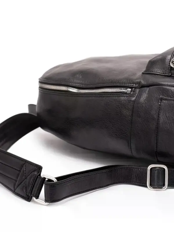 Orciani Lagoon Leather Backpack - Black