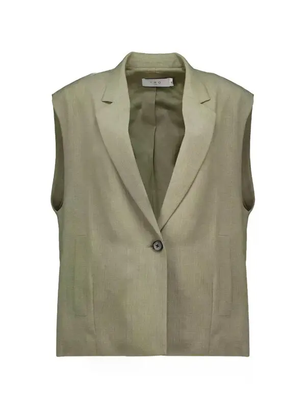 IRO PARIS Soledad Sleeveless Oversize Jacket - Green