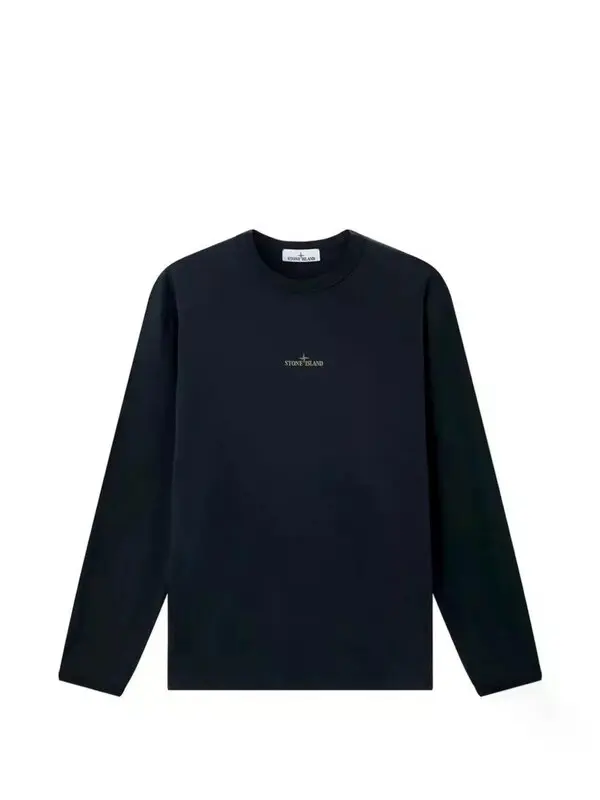 Stone Island Logo-print Long-sleeve T-shirt - Blue