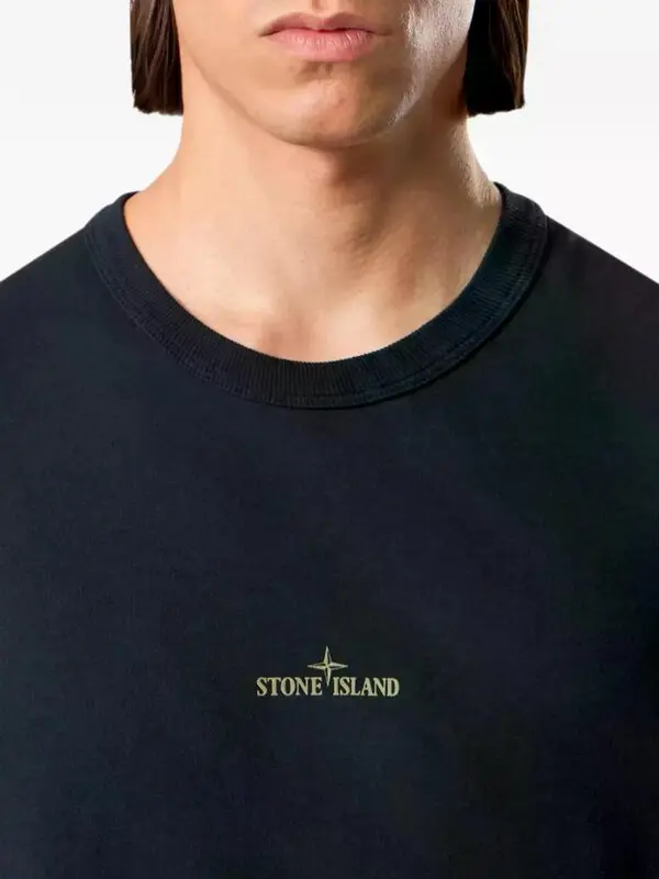 Stone Island Logo-print Long-sleeve T-shirt - Blue