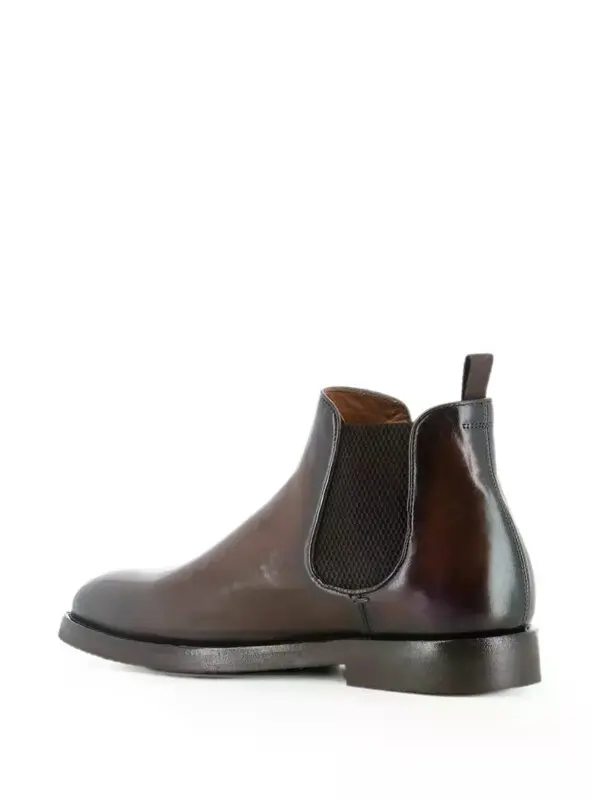 Officine Creative Leather Elasticated-panel Ankle Boots