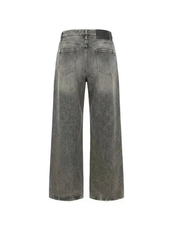 Ermanno Scervino Faded Straight-leg Jeans - Black