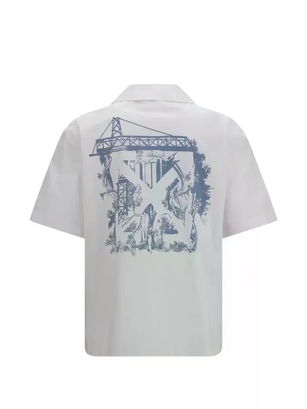 Off-White City Nature Graphic-print Bowling Shirt - White