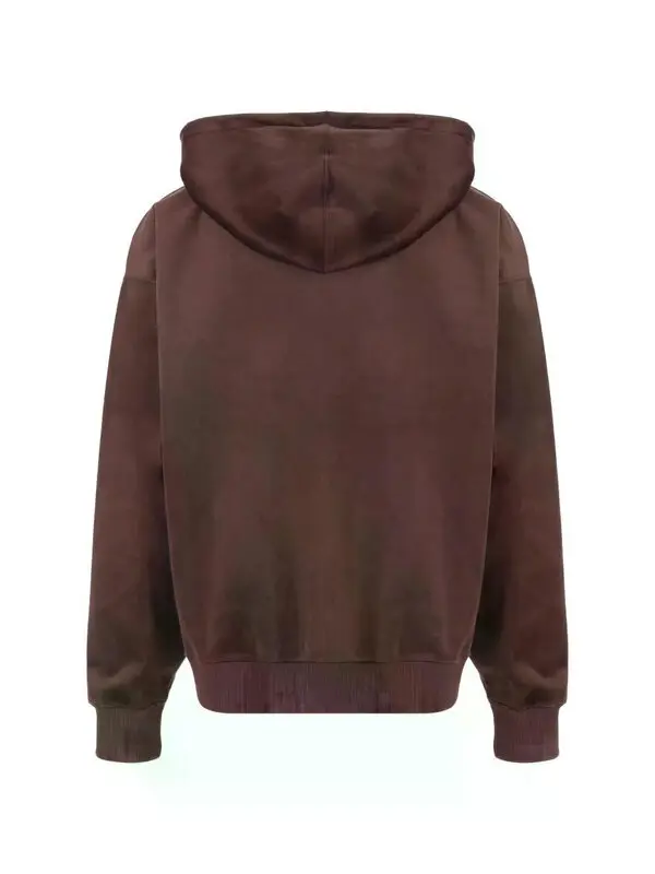 Y3 X Adidas Logo-print Zip-up Hoodie - Red