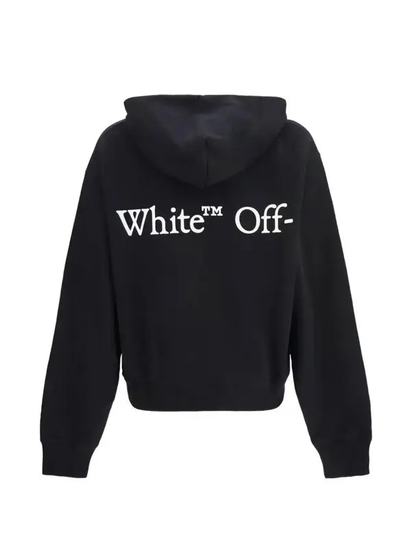 Off-White Bookish Scarf Logo-print Hoodie - Black