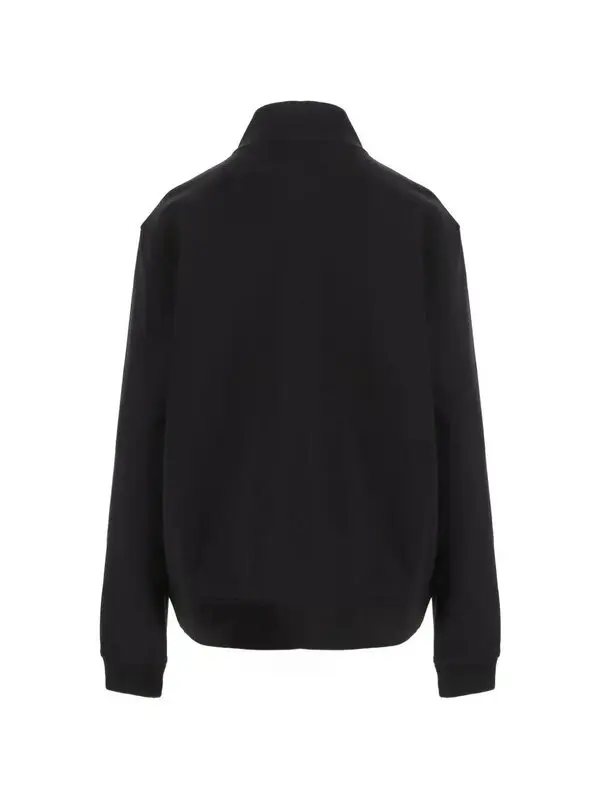 Emporio Armani Logo Plaque Zip-up Sweater