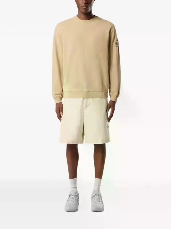 Stone Island Logo Patch Crew Neck Sweater - Neutrals