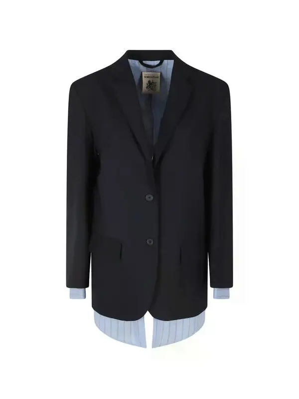 SEMICOUTURE Deana Layered-detail Single-breasted Blazer