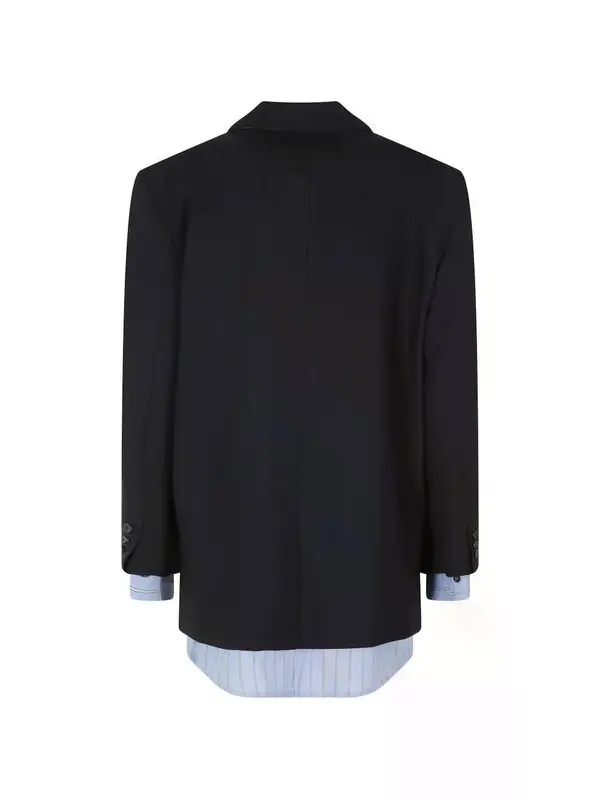 SEMICOUTURE Deana Layered-detail Single-breasted Blazer