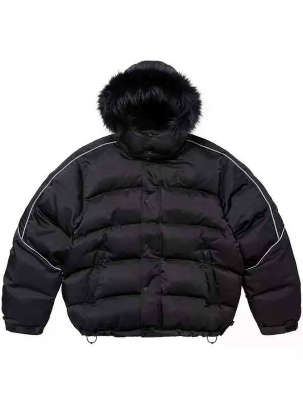 Supreme X Jordan Puffer Jacket - Black