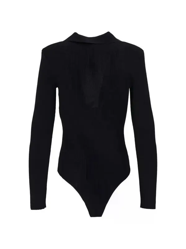 Elisabetta Franchi Ribbed Knit Bodysuit With Chain Detailing