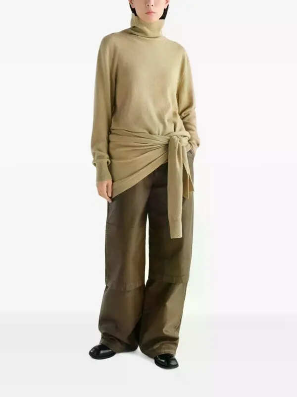 LEMAIRE Stand-collar Cashmere Sweater - Green