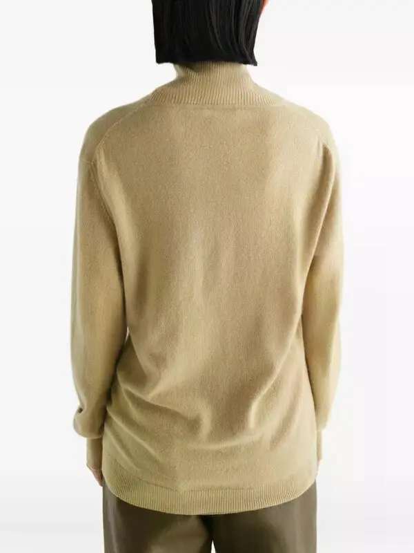 LEMAIRE Stand-collar Cashmere Sweater - Green
