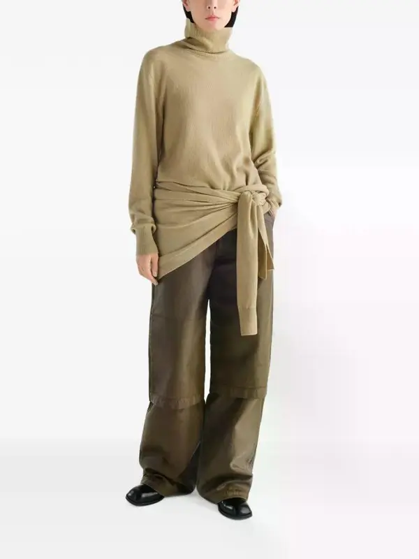 LEMAIRE Stand-collar Cashmere Sweater - Green