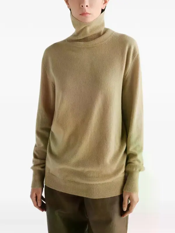 LEMAIRE Stand-collar Cashmere Sweater - Green