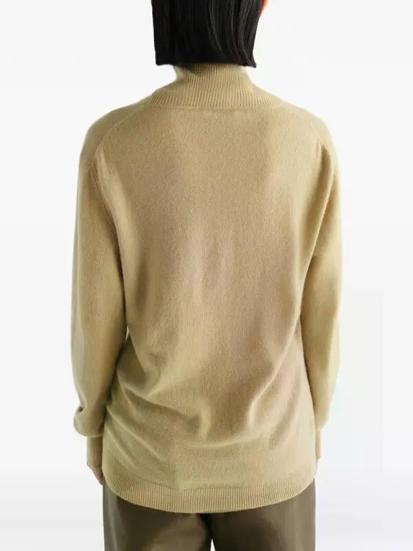 LEMAIRE Stand-collar Cashmere Sweater - Green