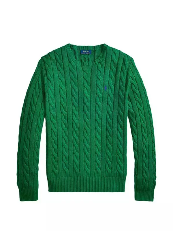 Polo Ralph Lauren Pony -embroidered Cable-knit Sweater - Green