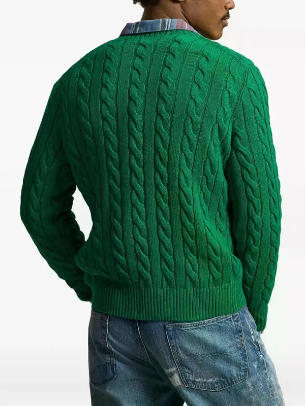 Polo Ralph Lauren Embroidered Pony Cable-knit Sweater