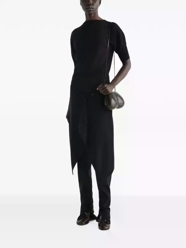 LEMAIRE Buttoned Skirt In Merino Wool Blend - Black