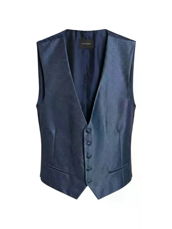 RAMON SANJURJO Geometric-pattern Waistcoat