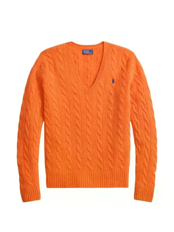 Polo Ralph Lauren Cable-knit Wool-cashmere Sweater - Orange