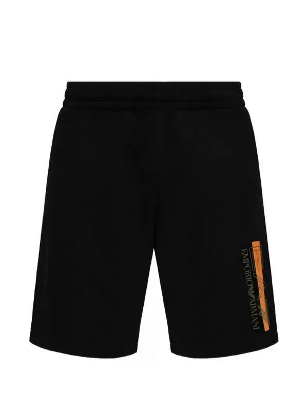 EA7 Logo-print Shorts - Black