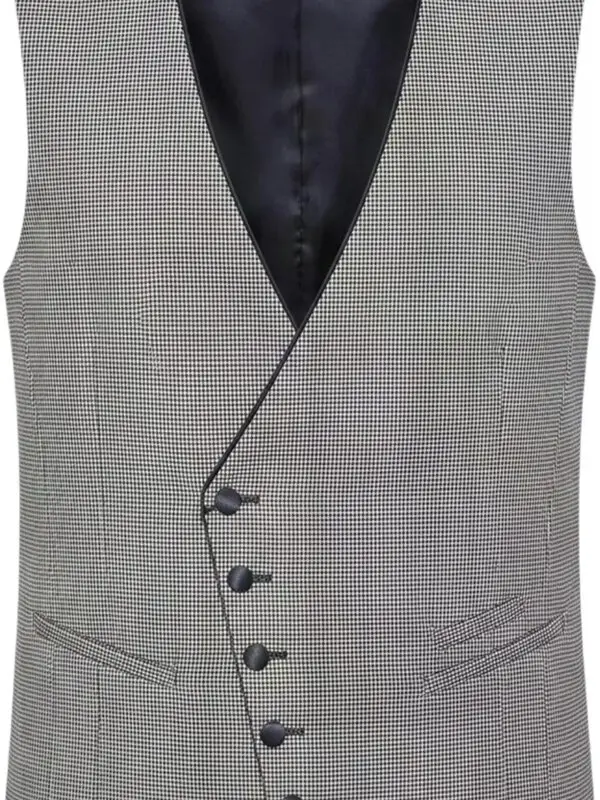 ETIEM TEXTIL S.L. Houndstooth Patterned Waistcoat