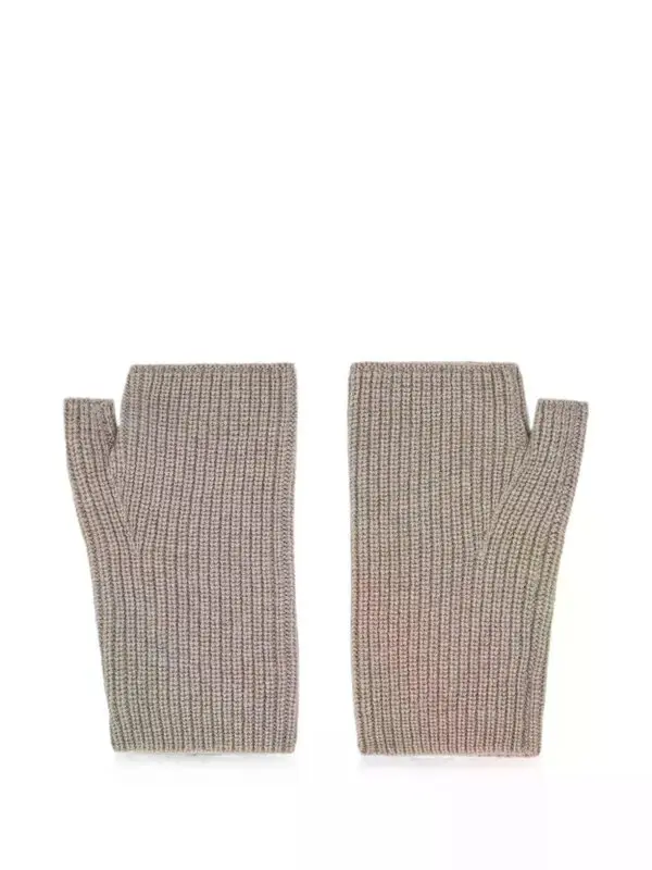 MOORER Ribbed Fingerless Gloves