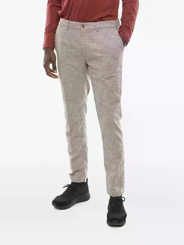 CRUNA Newtown Houndstooth-pattern Trousers - Neutrals
