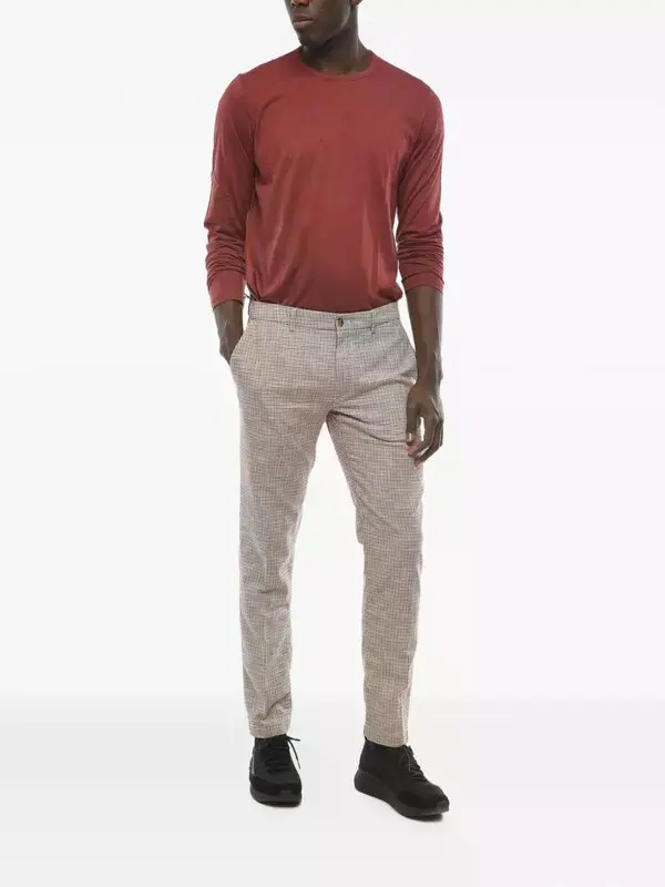 CRUNA Newtown Houndstooth-pattern Trousers