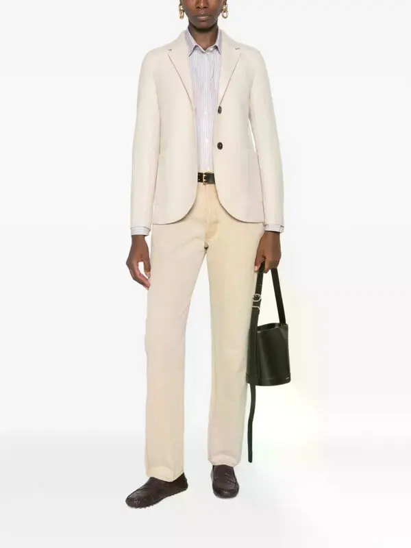 Harris Wharf London Notched Lapel Single-breasted Blazer - Neutrals