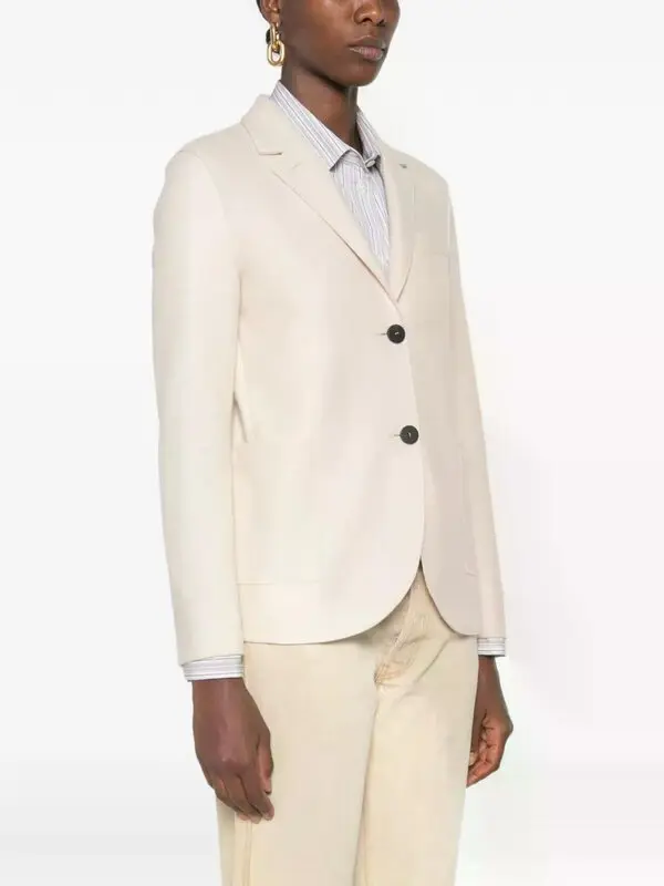Harris Wharf London Notched Lapel Single-breasted Blazer - Neutrals