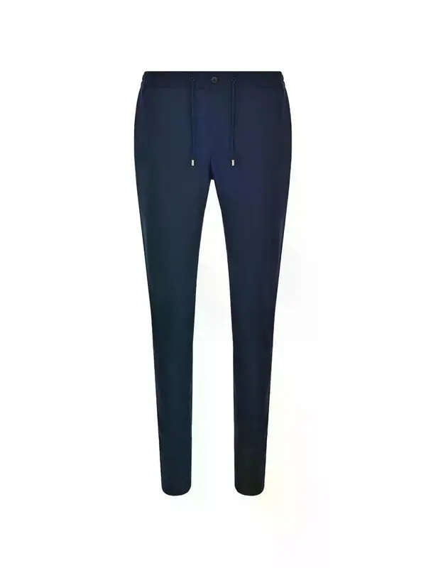Pal Zileri Drawstring-waist Tapered Trousers - Blue