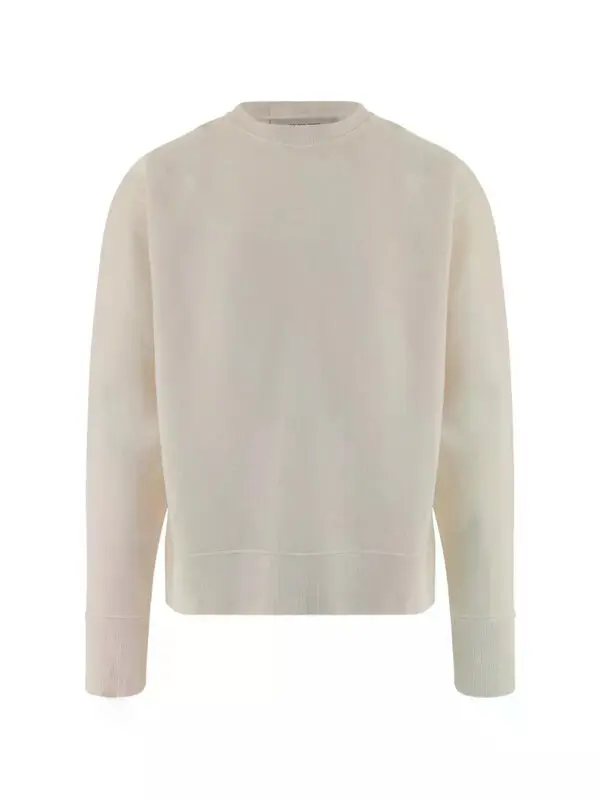 GOLDEN GOOSE Logo-patch Cotton Sweater - Neutrals