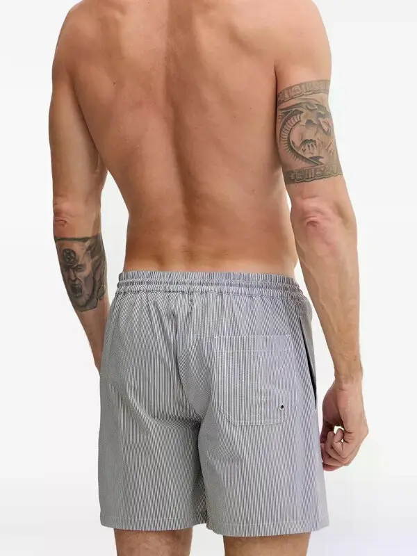 ALLSAINTS Seersucker Striped Swim Shorts