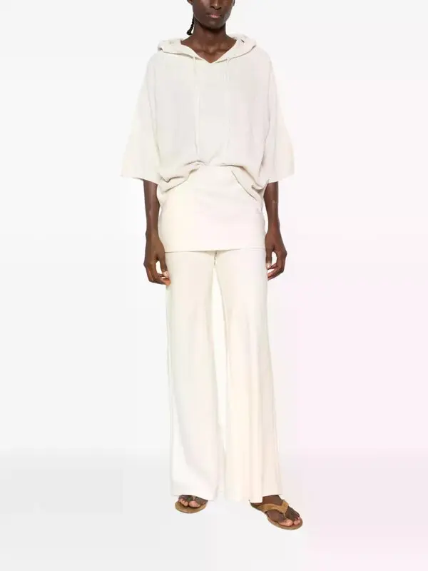 Fabiana Filippi Short Sleeve Hoodie - Neutrals