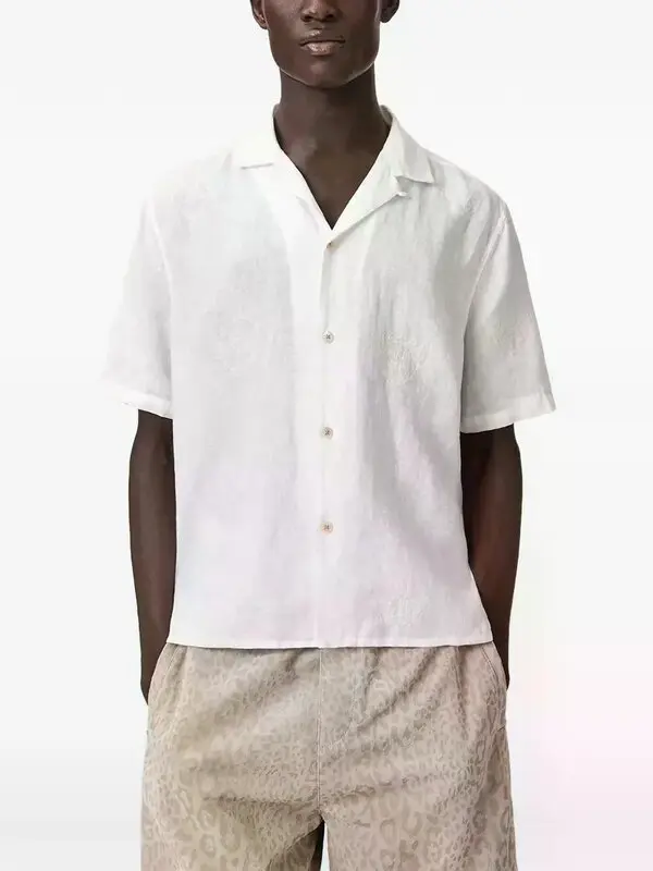 ALLSAINTS Sepal Short-sleeve Linen Shirt - White