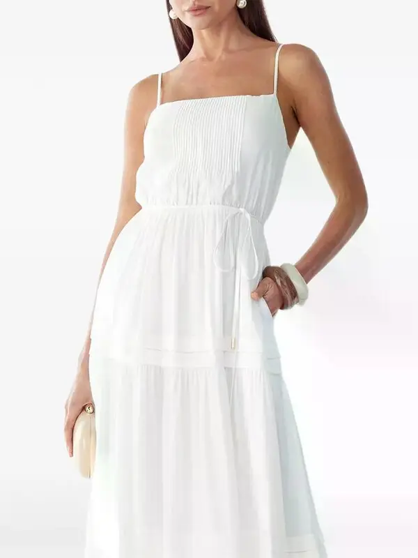 ST MRLO Pleated Tiered Maxi Dress