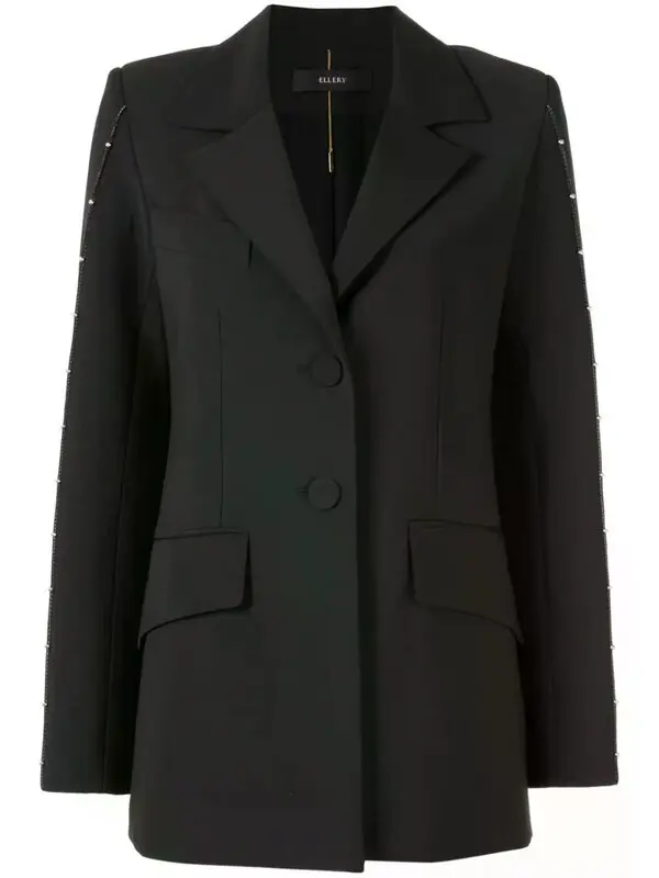 ELLERY Stud-embellished Single-breasted Blazer - Black