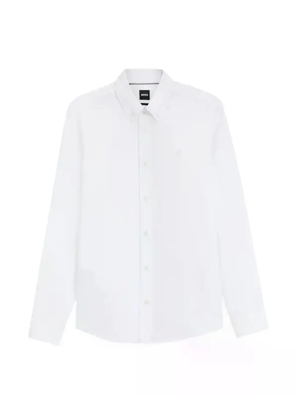 BOSS Slim-fit Shirt In Soft-touch Cotton Poplin - White