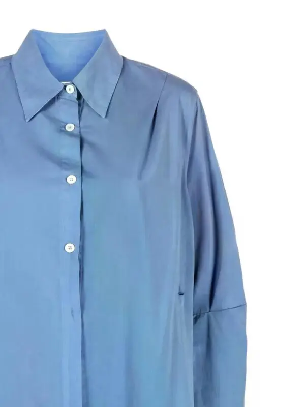 Our Legacy Machine Cotton Midi Shirt Dress - Blue