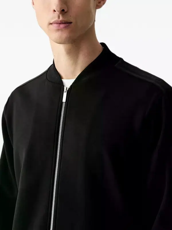 Karl Lagerfeld Logo Tape Zip-up Cardigan