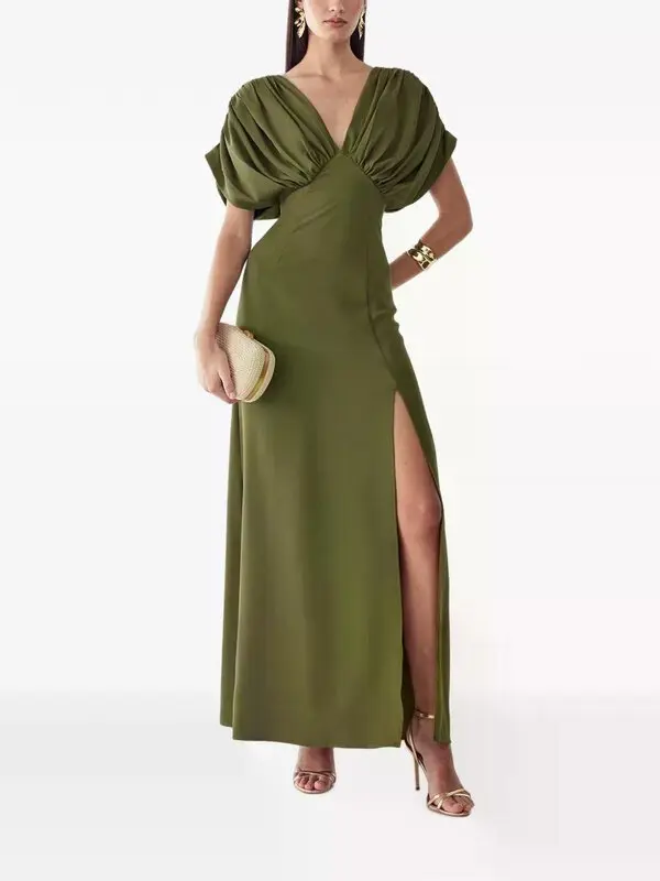 BWLDR V-neck Maxi Dress - Green